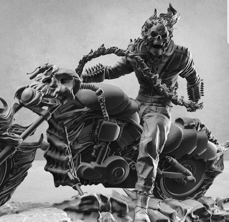 Ghost Rider - STL - 3d Print Files – marvel-stl